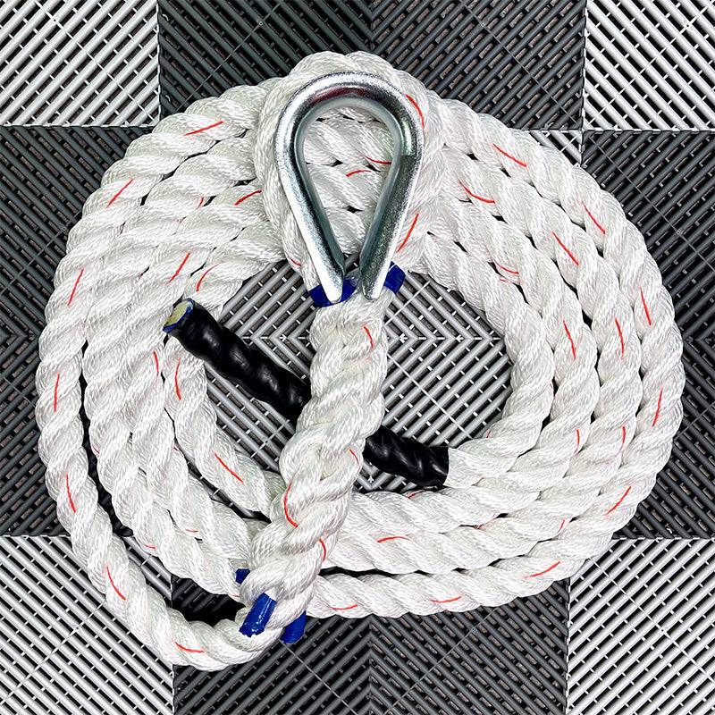 XTC Gear | Climbing Rope - White w/Red Tracer - 1.5in Thick